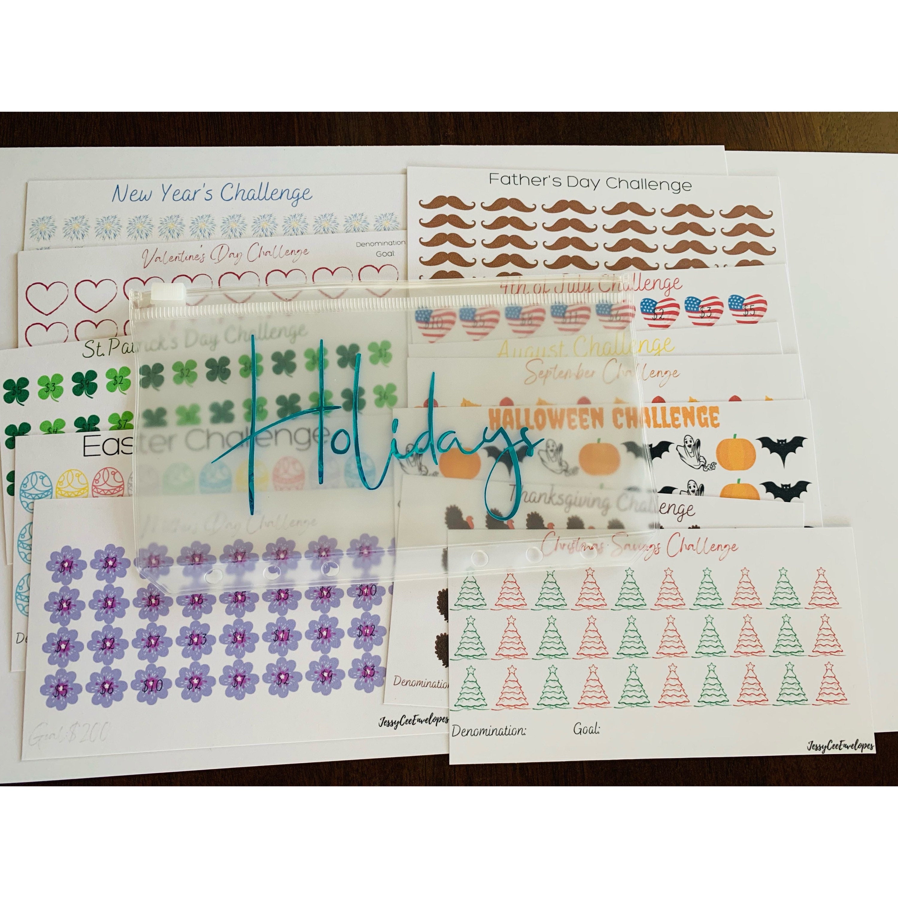 Holidays Savings Challenge Bundle, Monthly Savings Challenge Bundle, S ...